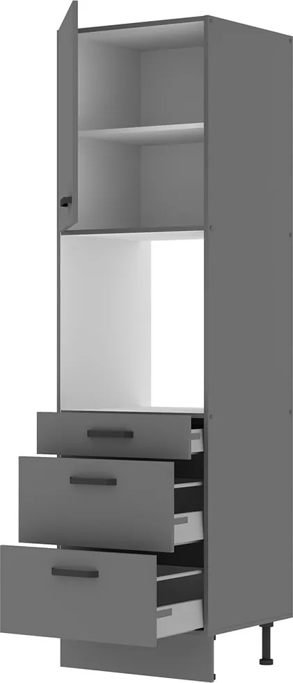 NESSANT se | vysoká skříňka 60 DPS-215 3S1F na vestavnou troubu | PREMIUM BOX | 60 cm | šedá