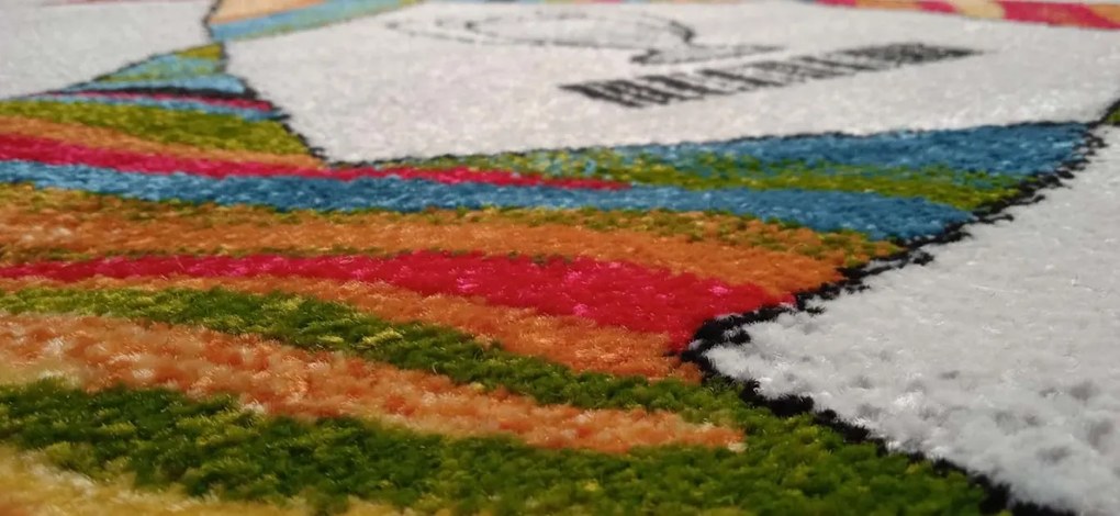 Dětský kulatý kusový koberec Kolibri 11109-190 k