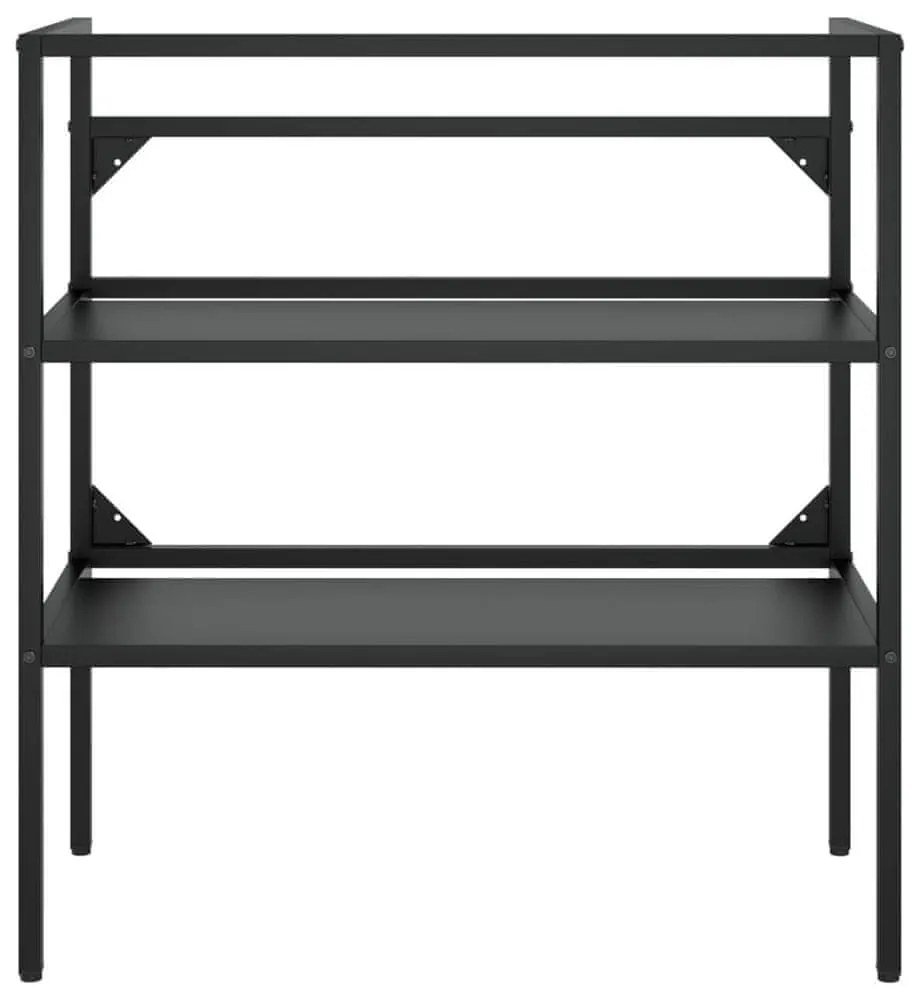 Petromila Koupelnový regál pod umyvadlo černý 79 x 38 x 83 cm železo