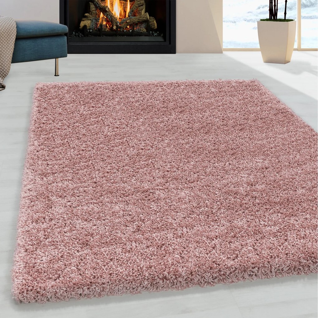 Ayyildiz, Kusový koberec Sydney Shaggy 3000 rose, 140x200, růžová, ložnice