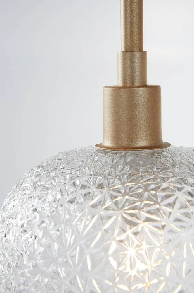 Skleněné závěsné svítidlo ve zlaté barvě ø 15 cm Frost – Jotex