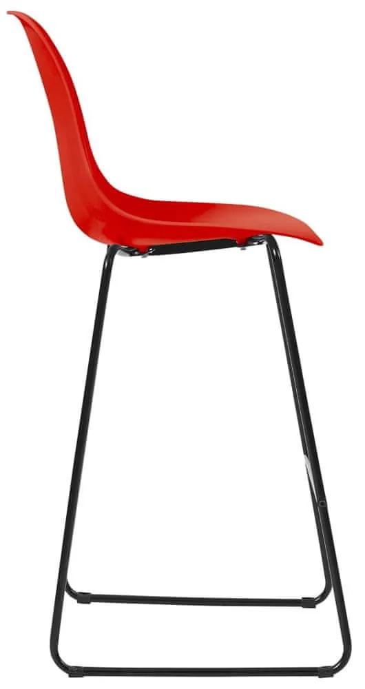 Petromila Barové židle 4 ks červené plast