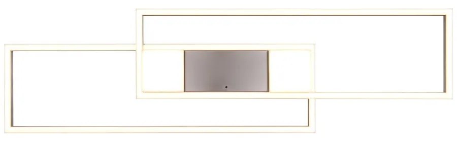 LED stmívatelné stropní svítidlo na dálkové ovládání ve stříbrné barvě 28x100 cm Albany – Trio