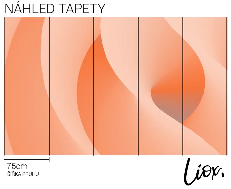 3D tapeta oranžová abstrakce