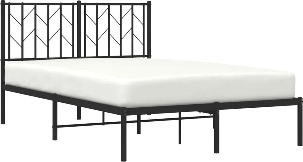 vidaXL Kovový rám postele s čelem 120 x 200 cm [374435] Barva: Bílá