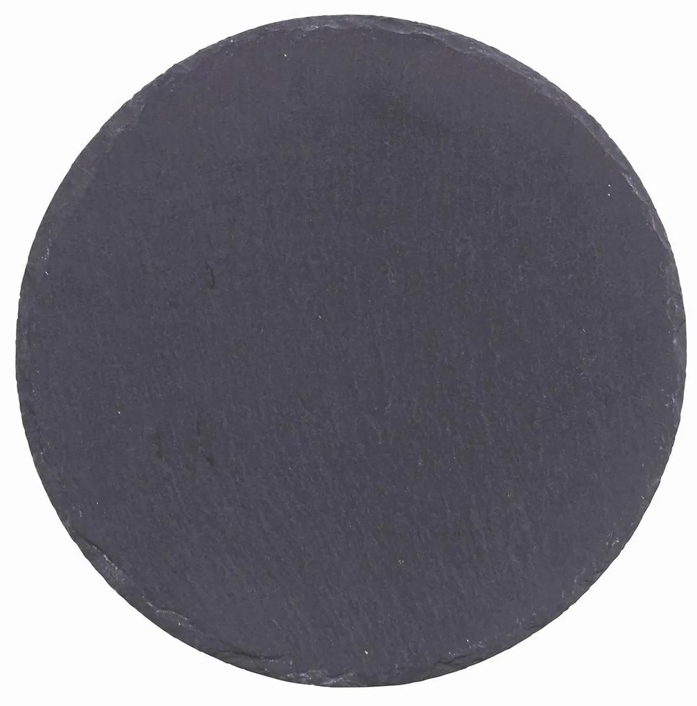 Nicolas Vahé Kulatá břidlicová servírovací podložka Slate 20 cm, černá barva, kámen