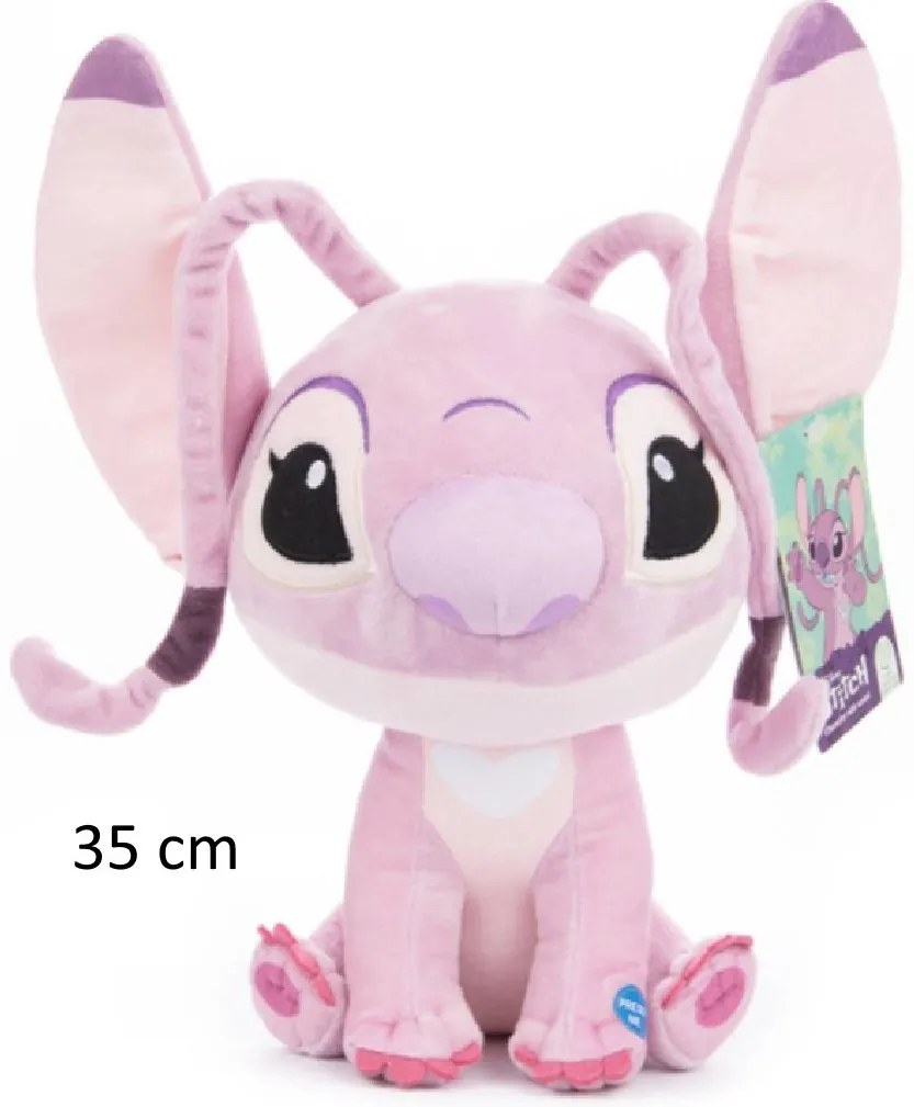 Plyšový ANGEL STITCH růžový se zvukem 35 cm