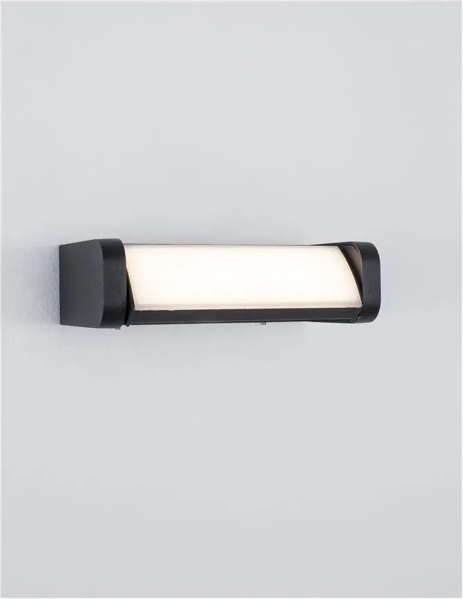NV 9195062 Venkovní nástěnné svítidlo VOLVER černý litý hliník akrylový difuzor LED 7W 3000K 220-240V 150st. IP54 - NOVA LUCE