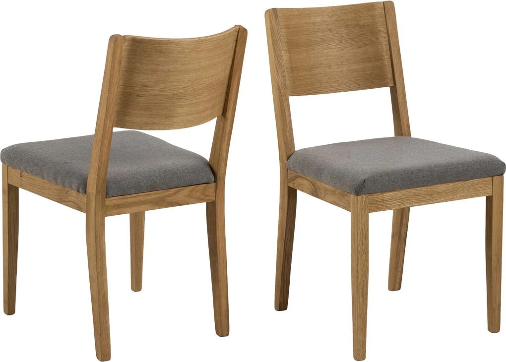 Designová židle Tomas šedá - přírodní