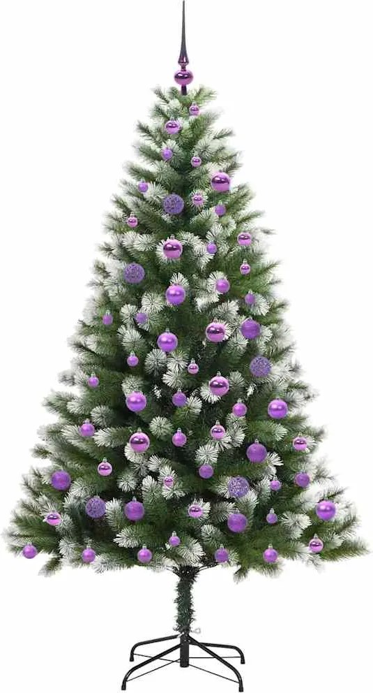 Umělý vánoční stromeček s umělým sněhem 300 LED Teplá bílá 3395448