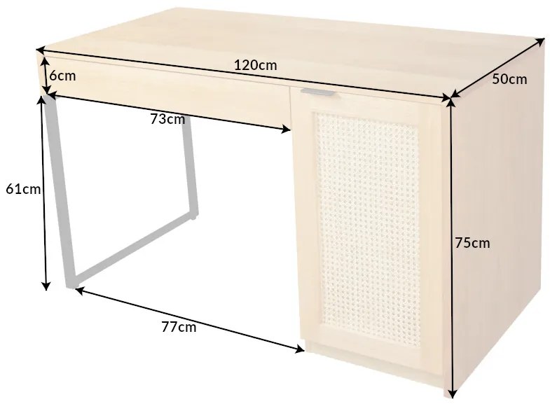 Designový psací stůl Pacari 120 cm dub