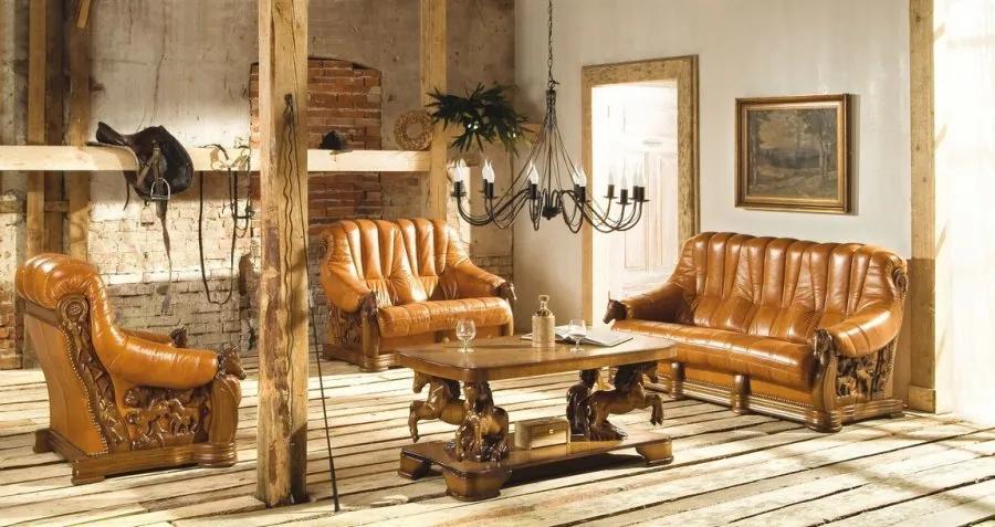 Casarredo - Komfort nábytek Dvoumístná pohovka OTAKAR kůže | potah: kůže Magnolia,barva: moření 01 bílá