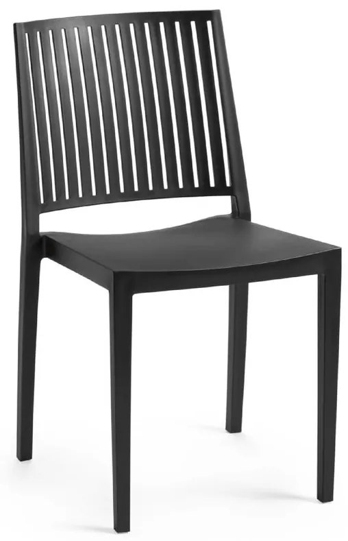 Plastová židle BARS — nosnost až 150 kg, černá