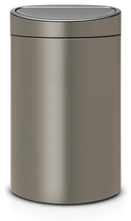 Brabantia TOUCH BIN RECYCLE Dotykový odpadkový koš na tříděný odpad  10+23 l - platinová