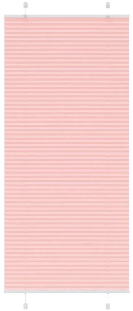 Plisovaná roleta růžová 90x200 cm Šířka látky 89,4 cm Polyester