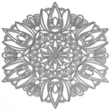 Vyřezávaný květ mandala dřevěný obraz na zeď z překližky I 3D HODINY PR0254