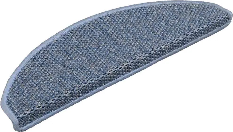 Samolepící nášlapy na schody vzhled sisal 15 ks 65x21x4cm modré 326874