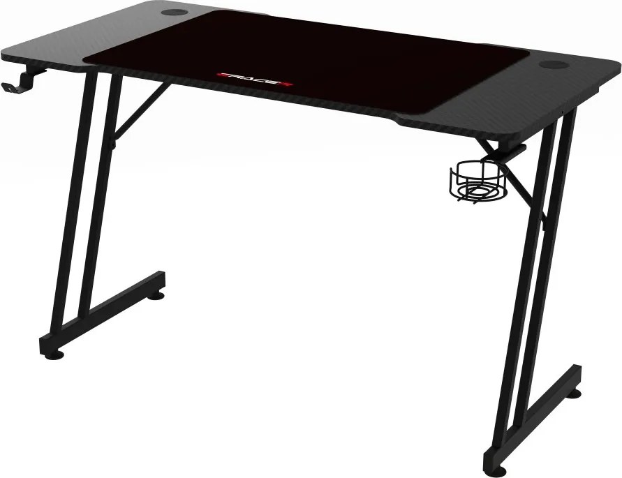 Herní stůl ERACER H1102 — 120x60 cm, kov, melamin, černá