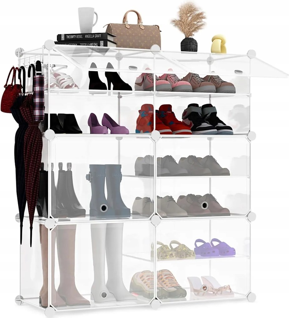 Skříňka Police na boty pantofle Modul Regál pro 24 párů bot