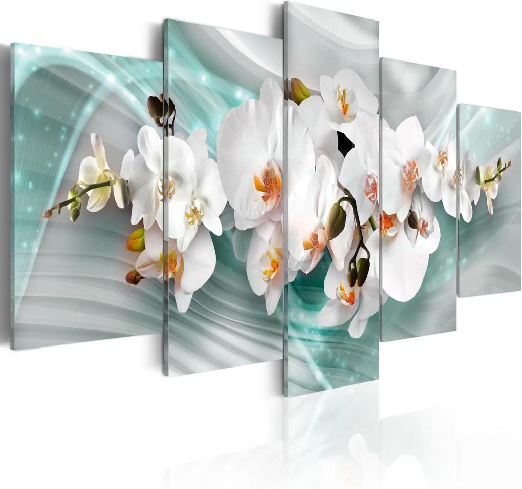 Pětidílné obrazy - bílý sen (200x100 cm) - Murando DeLuxe