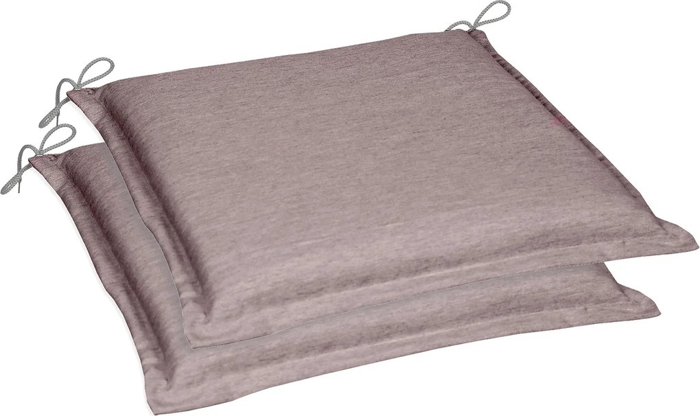 Go-De Textil Sada zahradních podsedáků Uni (polštářek, 5 cm, 2 kusy, šedohnědá)