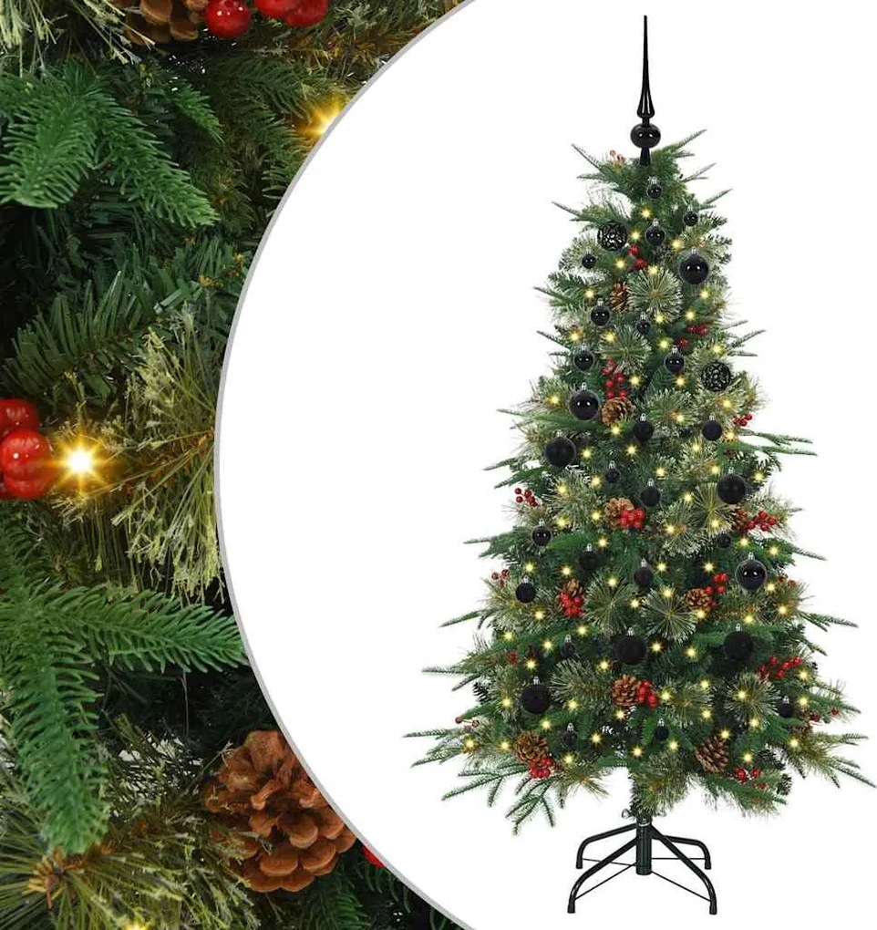 Umělý Skládací Vánoční Strom s stojanem Zelená 150 cm PE a PVC 3397407