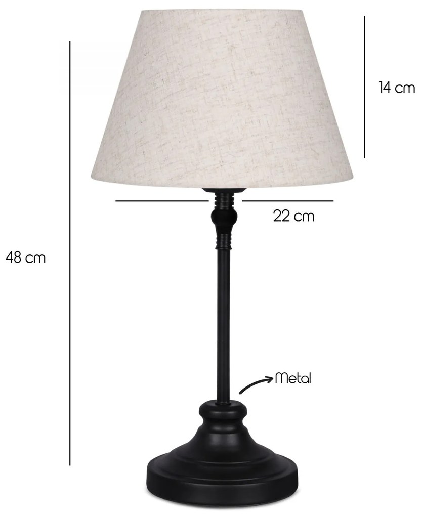 Opviq Stolní lampa AYD - 3233, Krémová