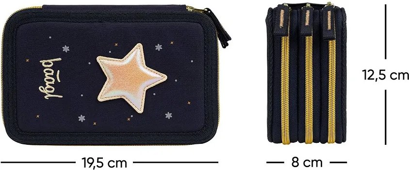 BAAGL - třípatrový školní penál Unicorn Gold
