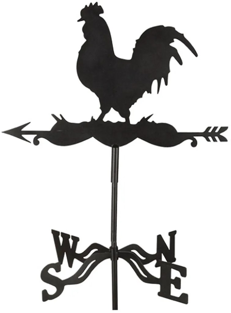 Zapichovací ukazatel větru Rooster, 134x45 cm, kov, hnědá