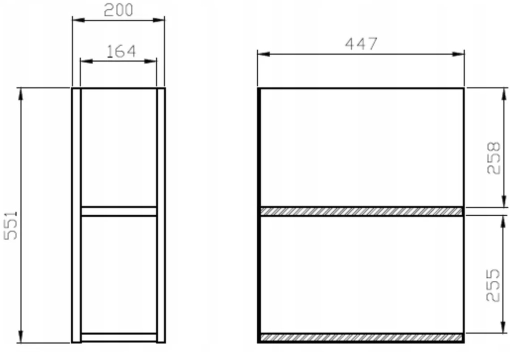 Cersanit Moduo, koupelnová skříňková souprava s umyvadlem na desku 80x45x95 cm, bílá lesklá-dub, S801-446