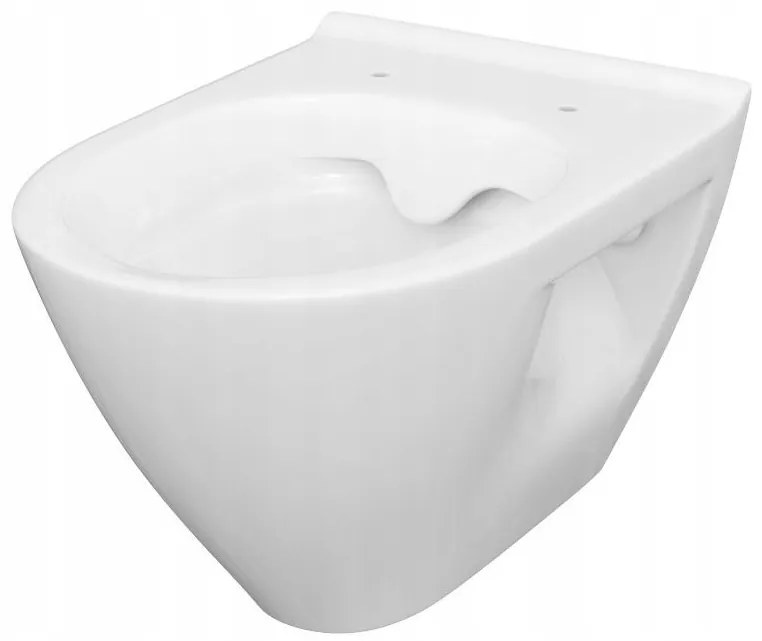 Cersanit Mille Clean On, závěsná wc mísa 51x36,5x36,5 cm s pomalu padajícím WC sedátkem z duroplastu SET B218, bílá, S701-430