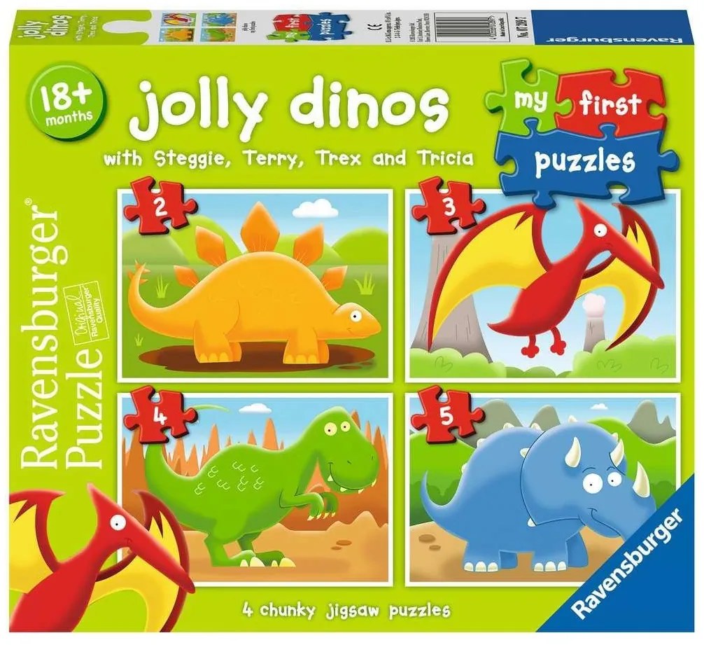 Puzzle moje první puzzle veselí dinosauři 2/3/4/5 dílků