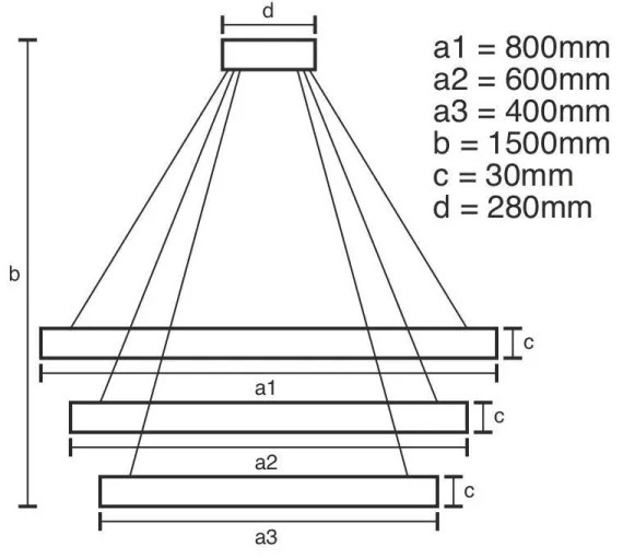 LED Stmívatelný lustr na lanku LED/210W/230V 3000-6500K stříbrná + DO