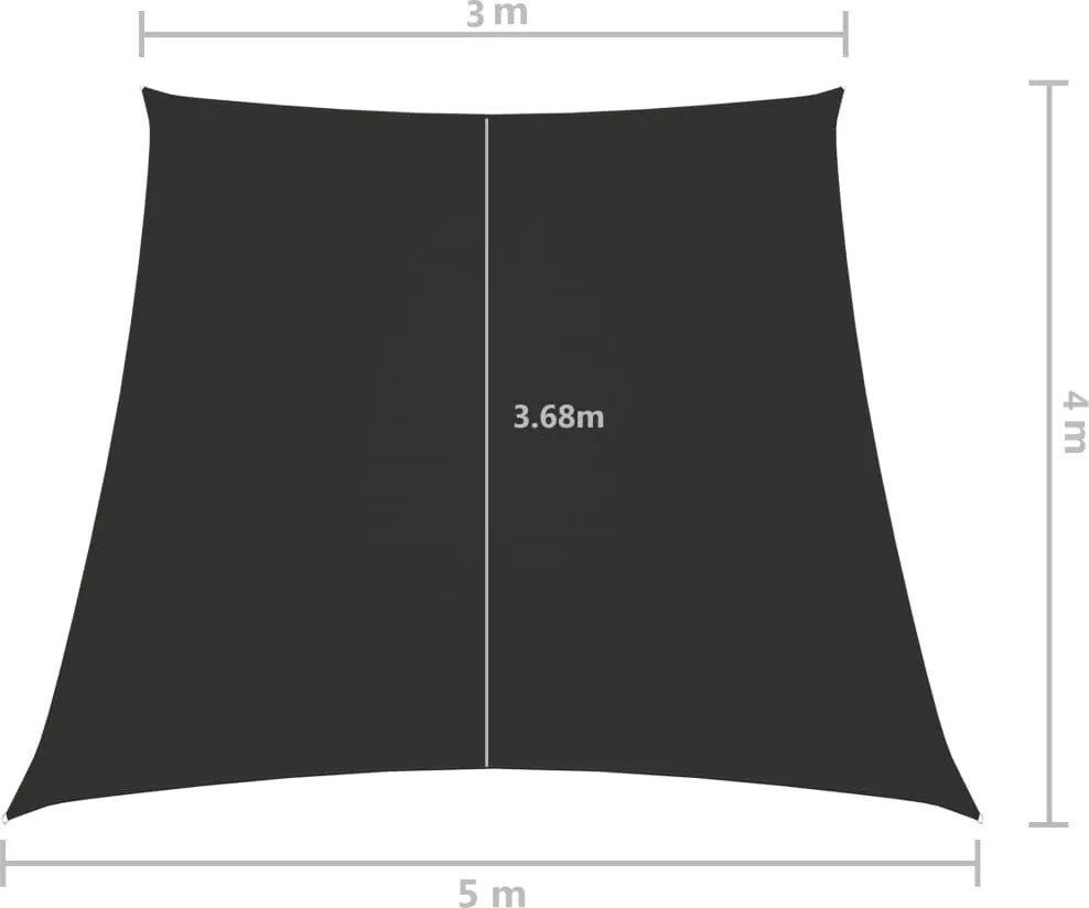 vidaXL Stínicí plachta oxfordská látka lichoběžník 3/5 x 4 m [135133] Barva: Žlutá