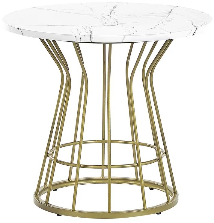 Konferenční stolek s mramorovým efektem zlatý CONCAN Beliani