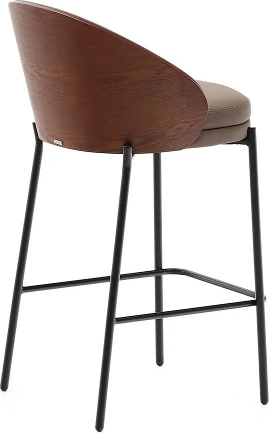 Hnědá barová židle (výška sedáku 65 cm) Eamy – Kave Home