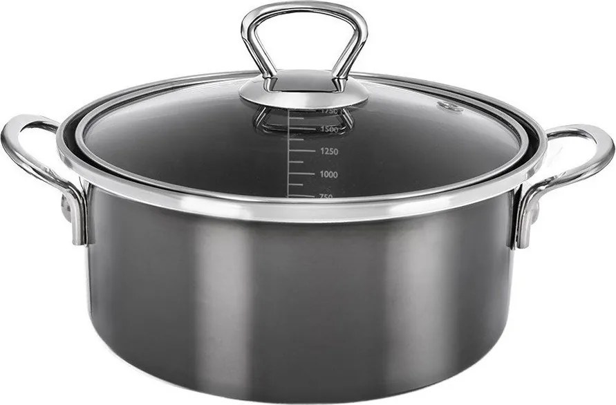 Smaltovaný kastrol s pokličkou 2,5 l Metalic – Orion