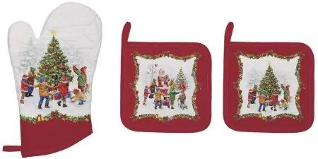 Easy Life Kuchyňská rukavice a chňapky Christmas Round Dance -20x20cm,30x20cm