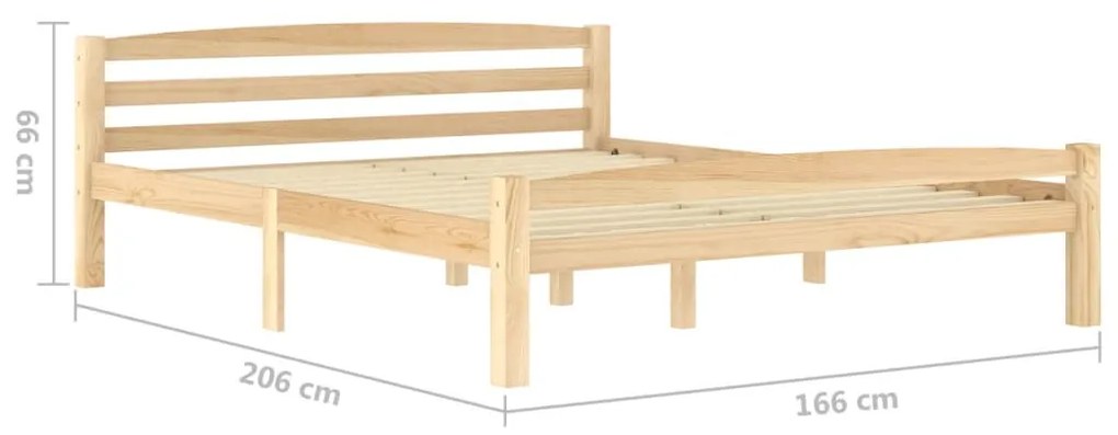 Rám postele masivní borové dřevo 160 x 200 cm,  322065