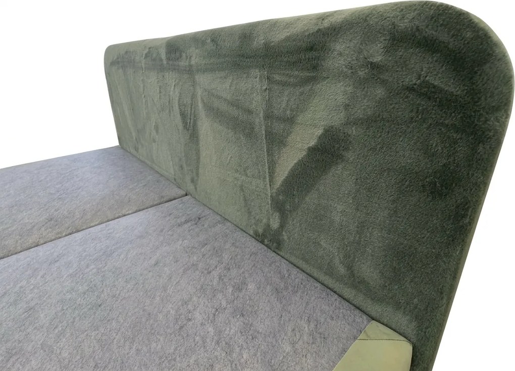Čalouněná postel boxspring FORENA 160x200 cm tmavě zelená Matrace: Matrace Bonell pružinová