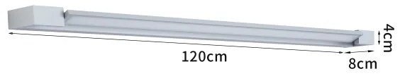 Brilagi-LED Koupelnové osv. zrcadla AQUA LINE LED/36W/230V 120 cm IP44 mat chrom