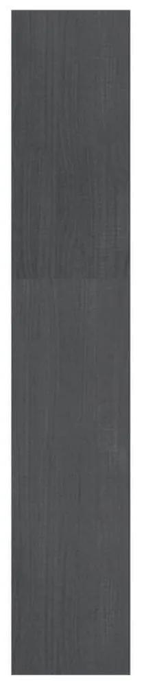 Petromila Knihovna / dělicí stěna šedá 100x30x167,5 cm masivní borovice