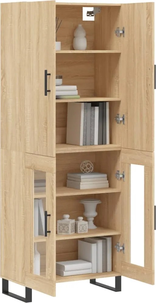 Skříň highboard dub sonoma 69,5 x 34 x 180 cm kompozitní dřevo 3195758