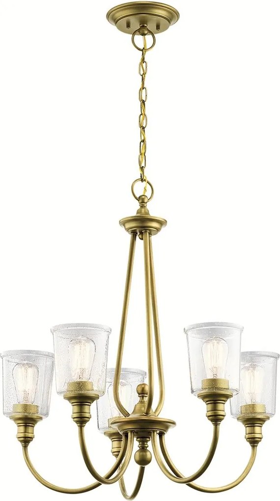 Elstead Waverly pětiramenný lustr Mosaz 66 cm 5x E27