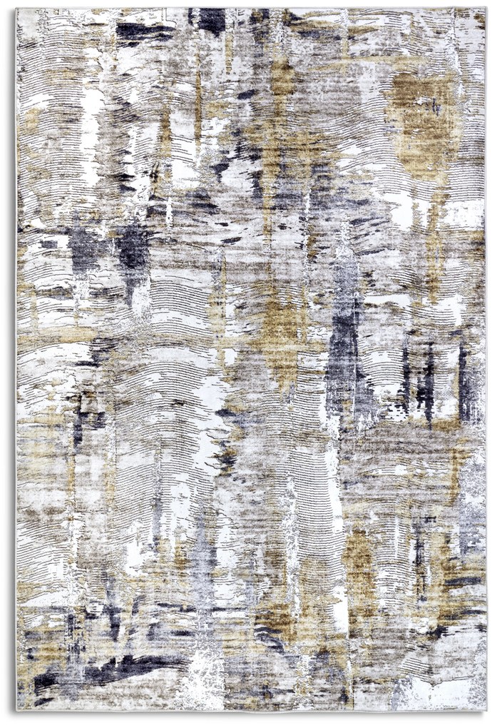 ELLE Decoration, Kusový koberec Imagination New 106037 Anthracite/Gold z kolekce Elle, 80x150, šedá, ložnice