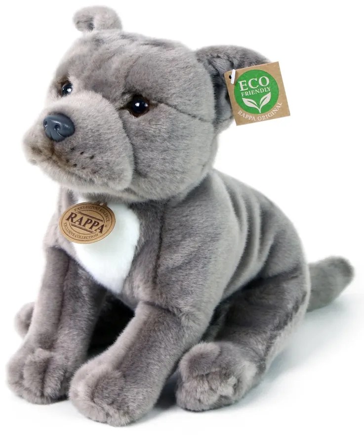 Rappa Plyšový pes stafordšírský bulteriér 30 cm ECO-FRIENDLY