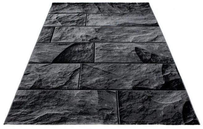 Vopi | Kusový koberec Parma 9250 black - 80 x 300 cm