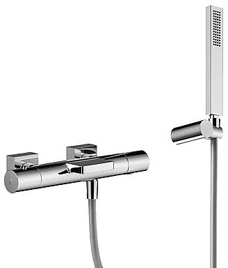 TRES - Termostatická baterie pro vanu a sprchus kaskádou. Ruční sprcha s nastavitelným držákem, proti usaz. vod. kamene. Flexi 21117409