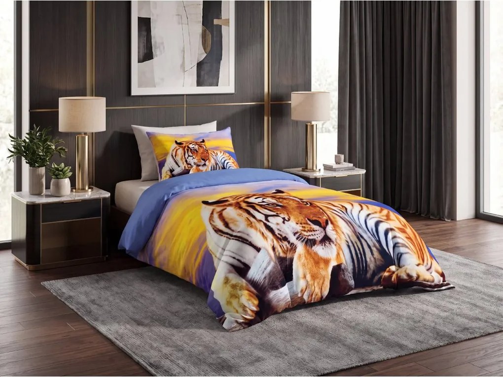 3D povlečení TIGRANO, barevné Rozměr povlečení: 70 x 90 cm | 140 x 200 cm