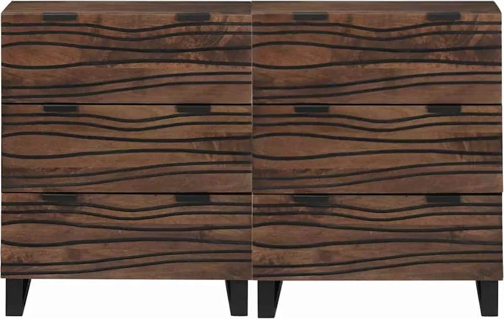Sestava komody 2 ks Vlašský ořech 120 x 33 x 75 cm 3310052